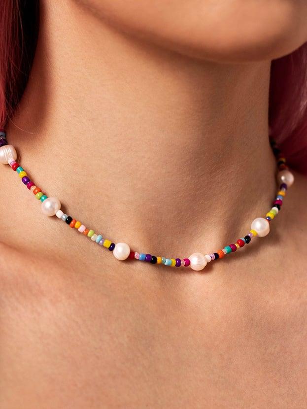 Freshwater Pearl Rainbow Choker– Arabella Cleo
